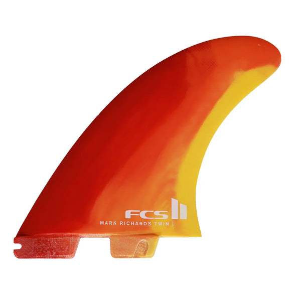 FCS II Mark Richards PC Twin + Stabiliser Fin Set - Sunset Swirl