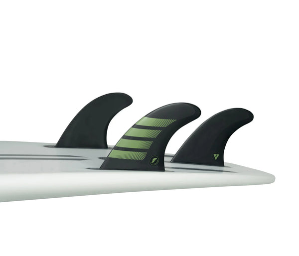Futures Fins F8 Alpha Tri Fin Set- Large - Carbon/Olive