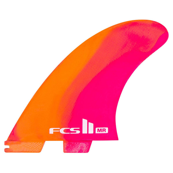 FCS II Mark Richards PC Twin + Stabiliser Fin Set - Neon Swirl