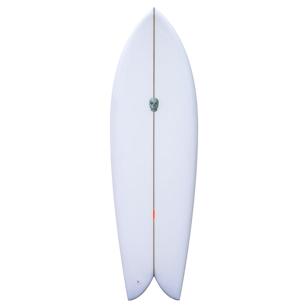 Christenson Twin Fin Fish Surfboard - 5'10" - Clear Rails