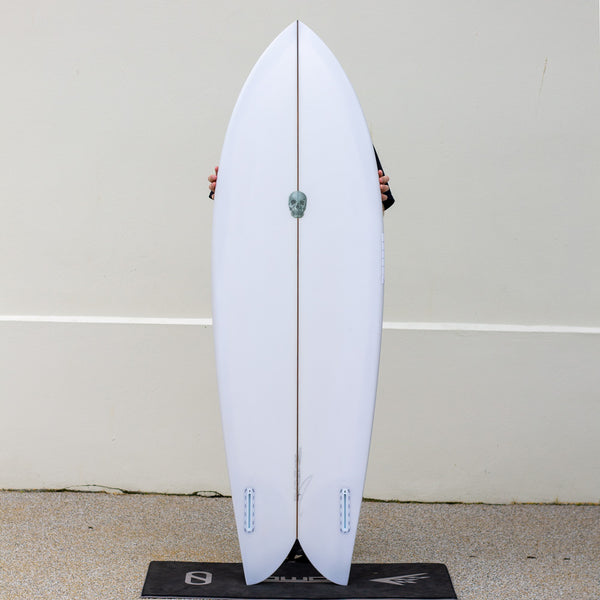 Christenson Twin Fin Fish Surfboard - 5'10" - Clear Rails