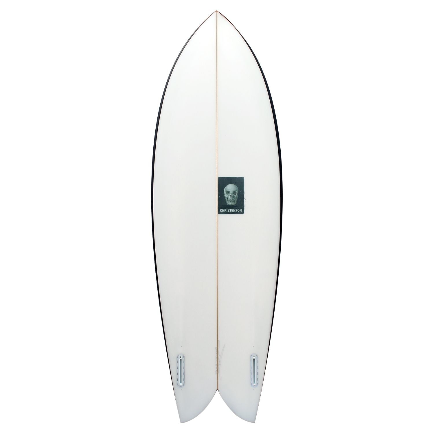 Christenson Twin Fin Fish Surfboard - White