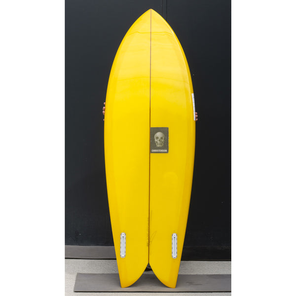 Christenson Twin Fin Fish Surfboard - 5'4" - Yellow