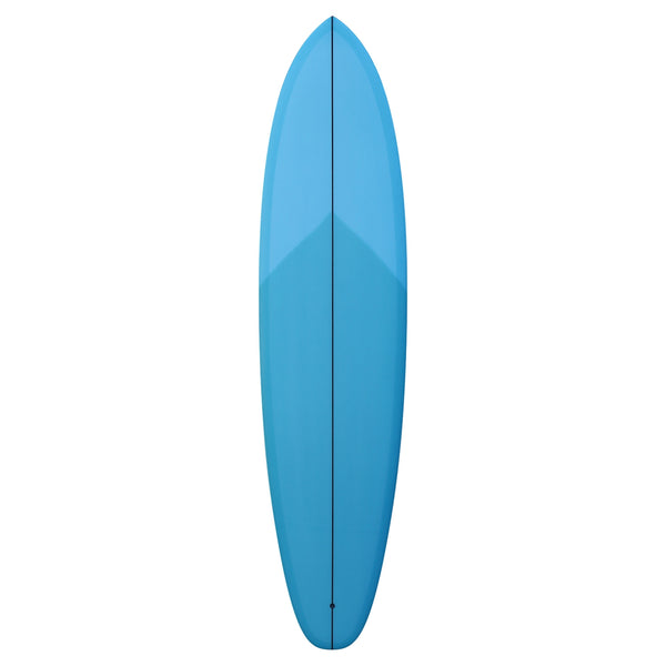 Christenson Flat Tracker Surfboard - 7'6" pale blue