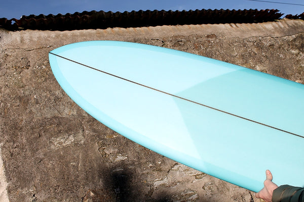 Christenson Flat Tracker Surfboard - 7'6" pale blue