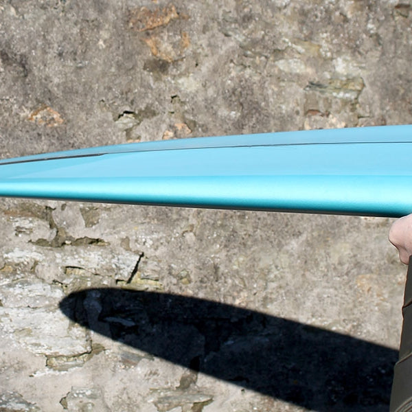 Christenson Flat Tracker Surfboard - 7'6" pale blue
