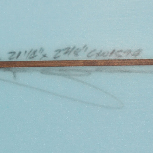 Christenson Flat Tracker Surfboard - 7'6" pale blue