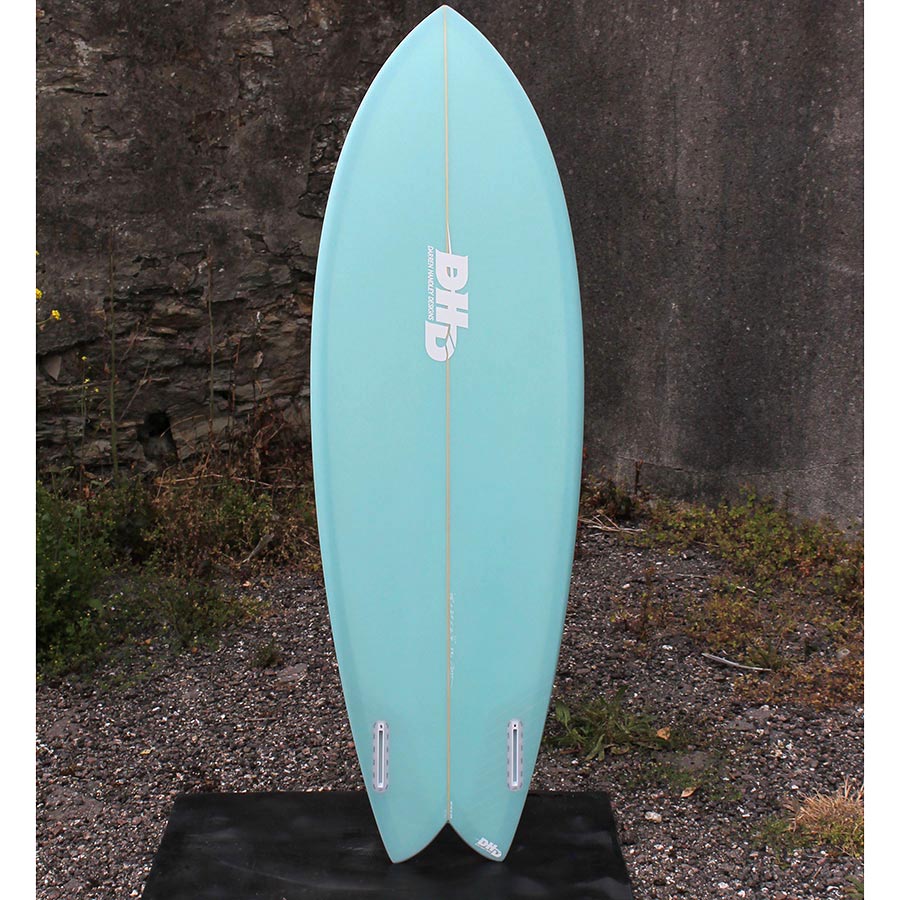 DHD Mini Twin Surfboard - Blue Resin Tint