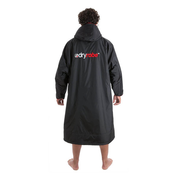 Dryrobe Advance Long Sleeve Changing Robe - Black/Red - Down the Line Surf