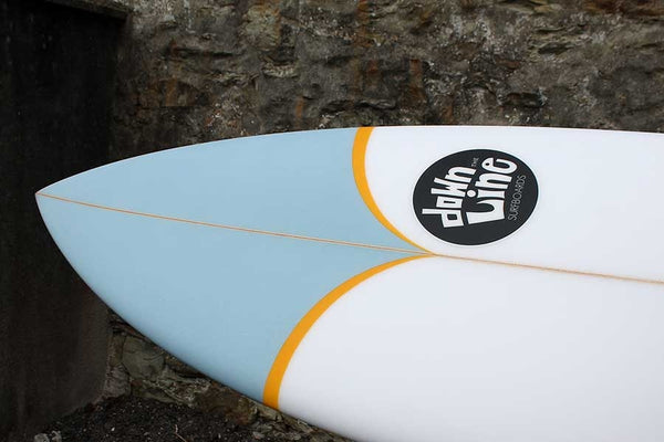 Down the Line Surf Co. Tuna Fish Surfboard - Blue/Orange