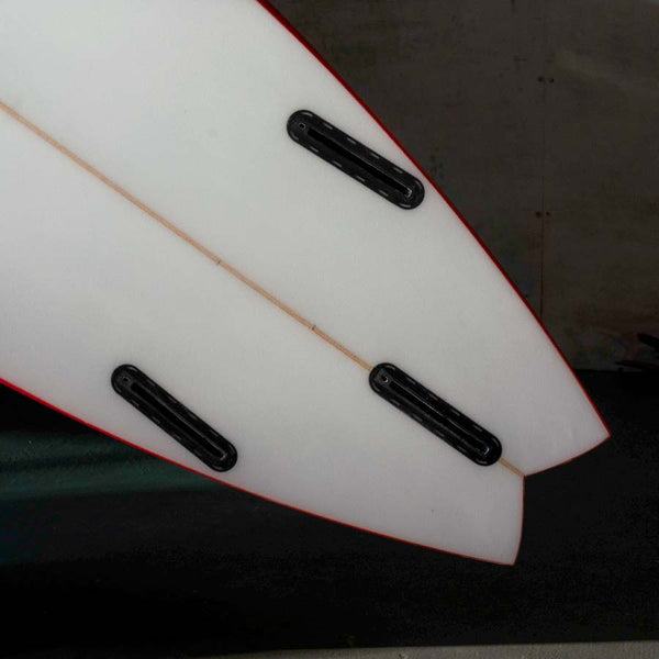 DTL Surf Co. Tuna Fish Surfboard - Dark Red Rails