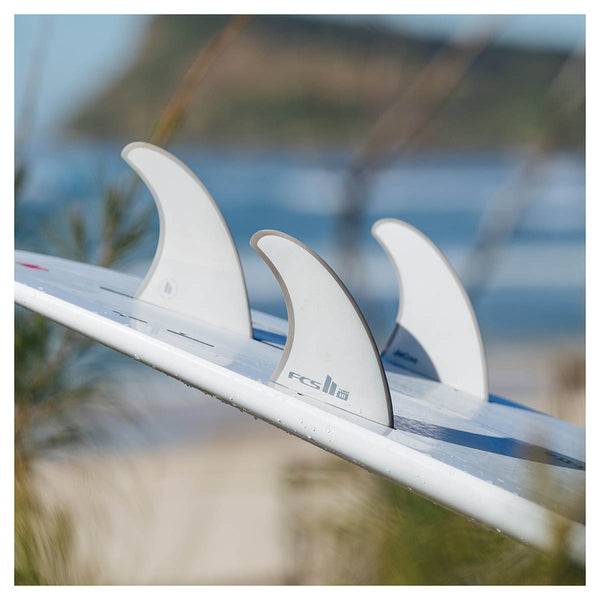 FCS II Harley Longboard Tri Fin Set - Cool Grey