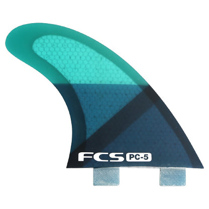 FCS PC-5 Tri Fin Set - Blue Slice