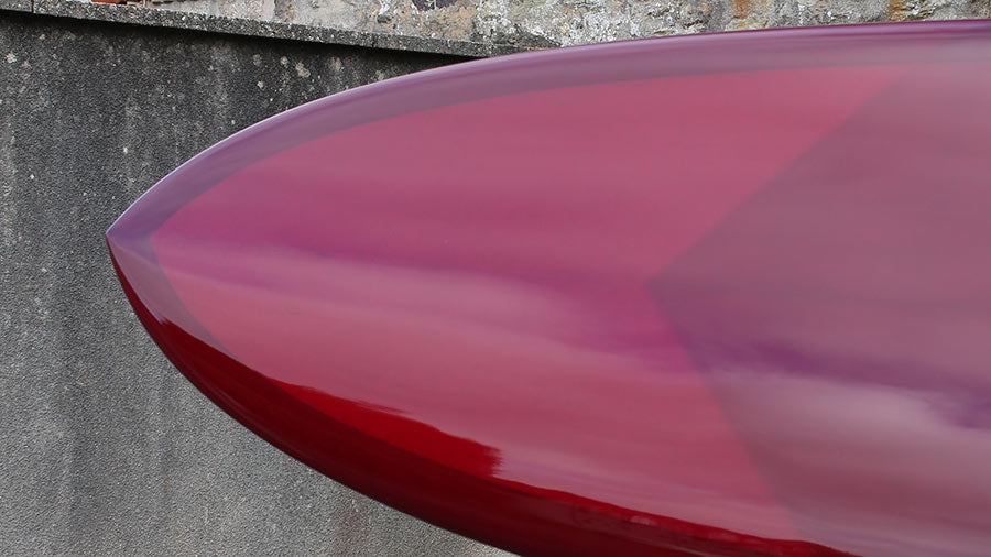 Christenson Flat Tracker Surfboard (Burgundy) - 7'6"