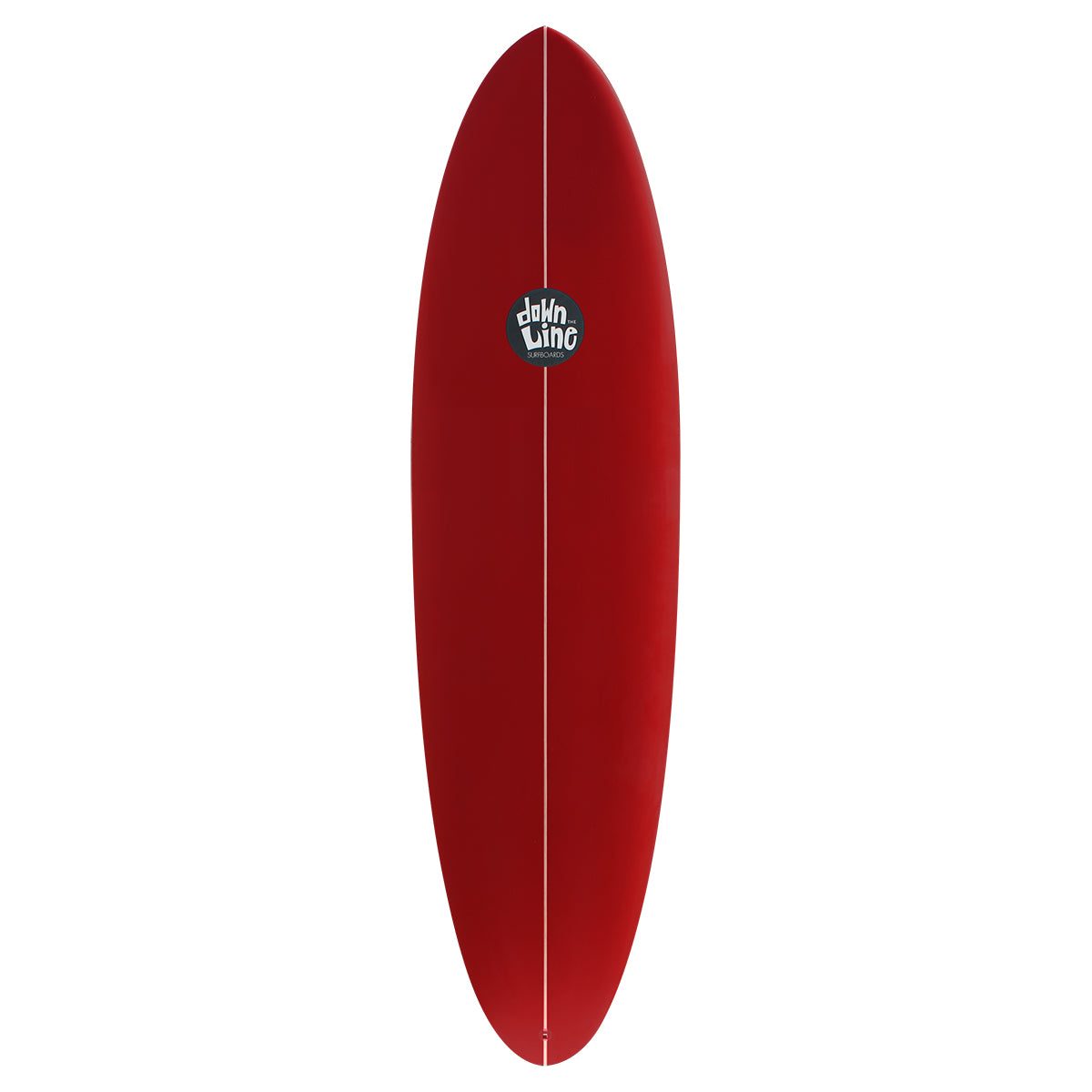 DTL Surf Co. Old Fella Surfboard - Dark Red Spray/Logo - Down the Line Surf