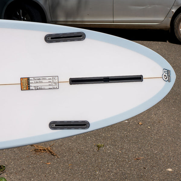 Pyzel Mid Length Crisis Surfboard - Light Blue