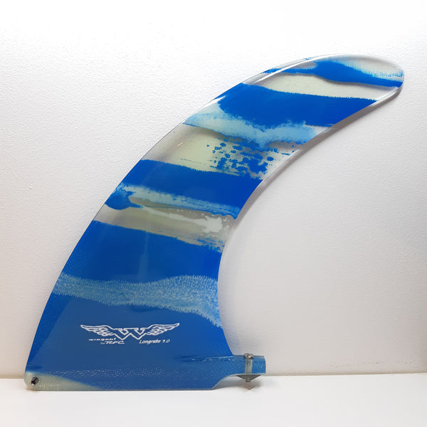 Rainbow Fin Co. Wingnut Longrake Longboard Fin - 9.0" - Blue Resin